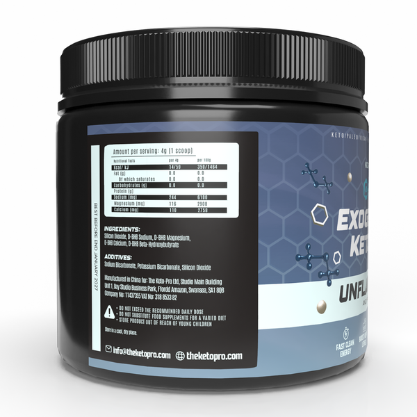 Unflavoured D-BHB Exogenous Ketones – Keto-Pro