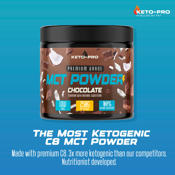 Pure C8 MCT Powder - Chocolate Flavour – Keto-Pro